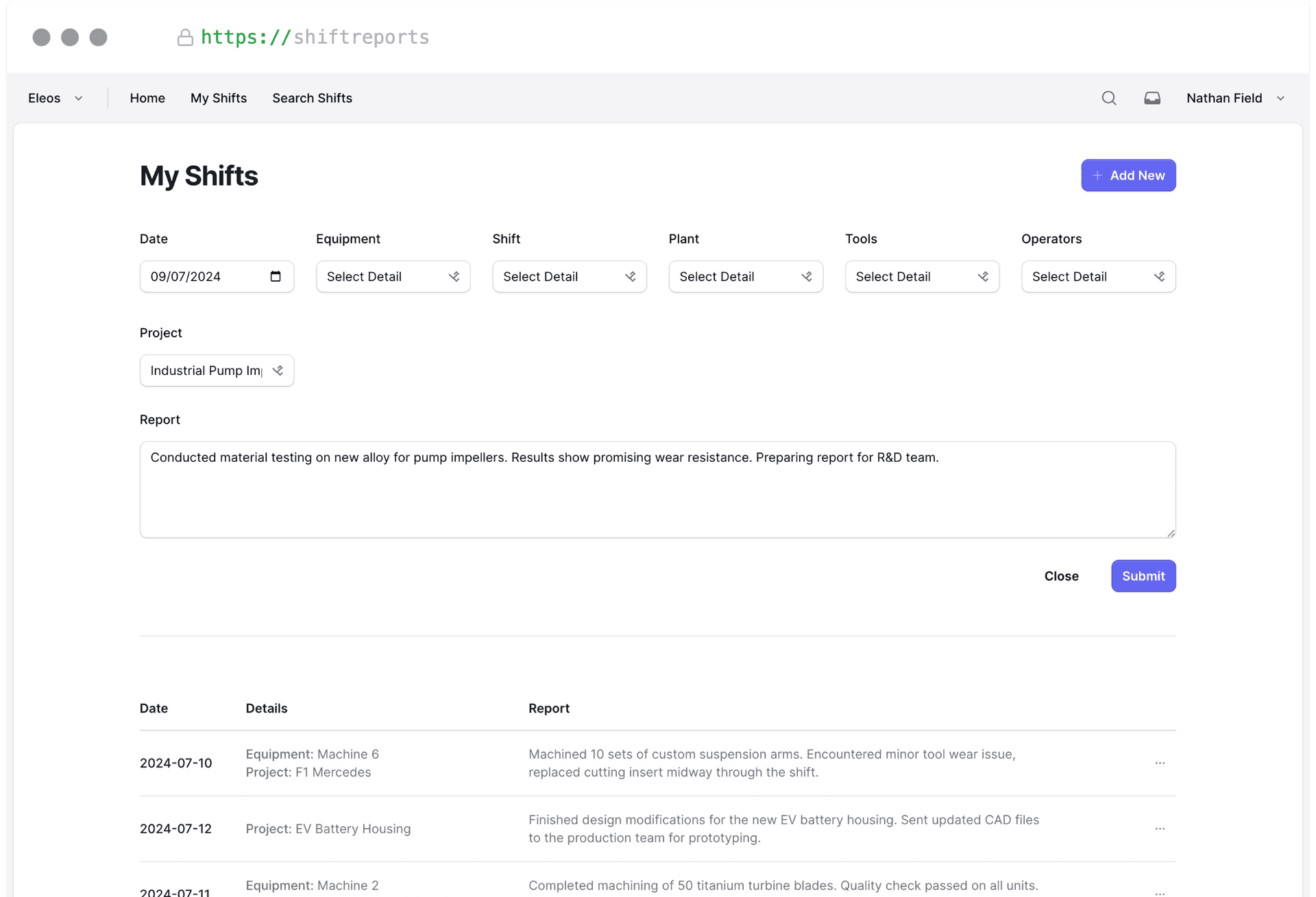 Shift Reports - Simplify Shift Management and Handovers